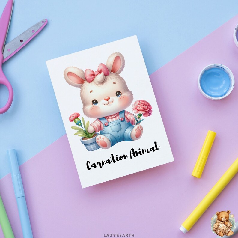 Carnation Animal, 36 Cute Carnation Animal PNG Clipart, Spring Animal ...