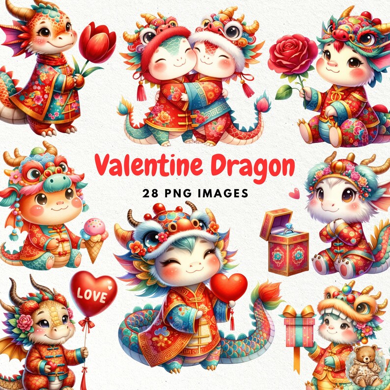 Valentine Dragon, 28 Dragon Valentine Clipart, Valentine Dragon PNG ...