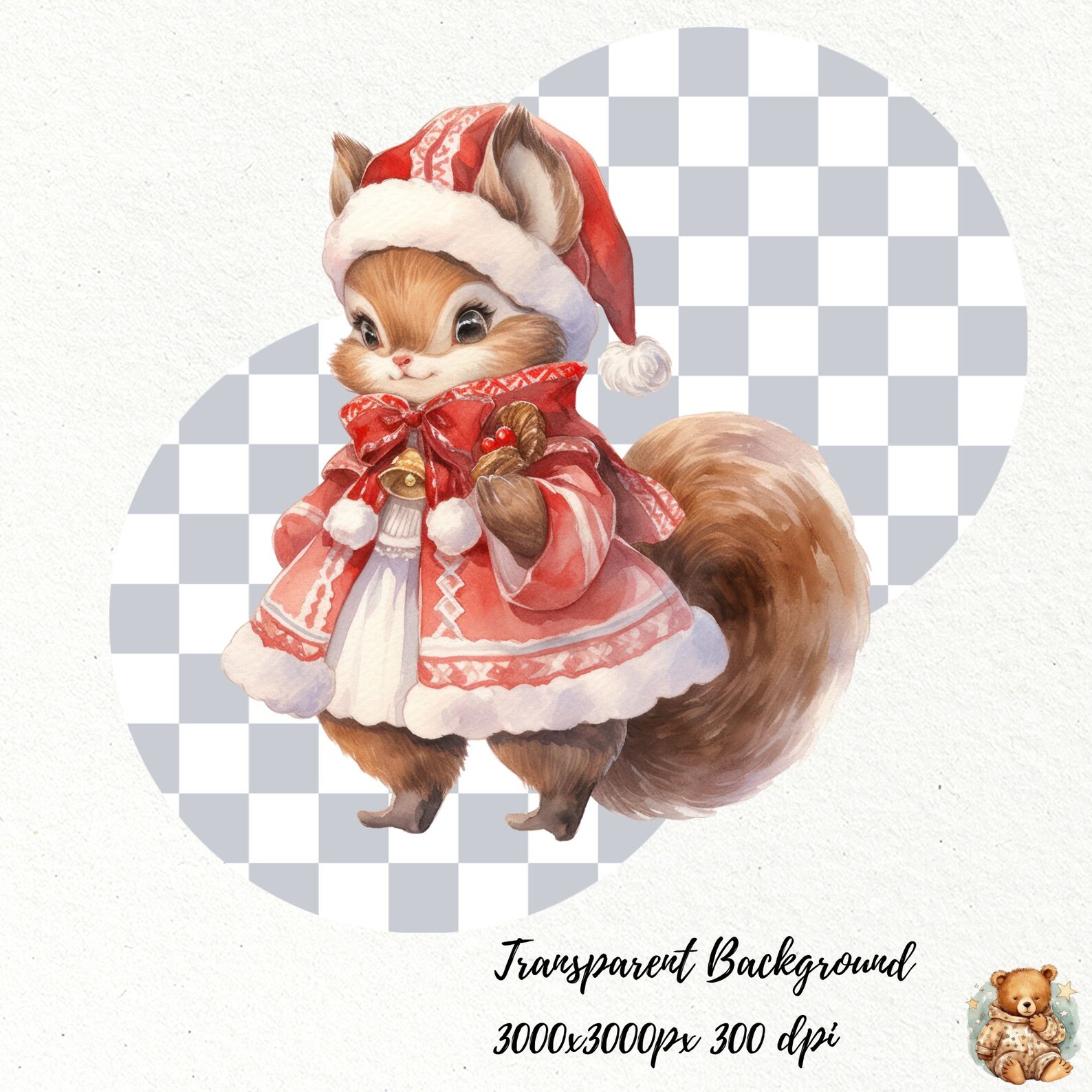 Christmas Woodland Animals Clipart, Woodland Christmas Clipart ...