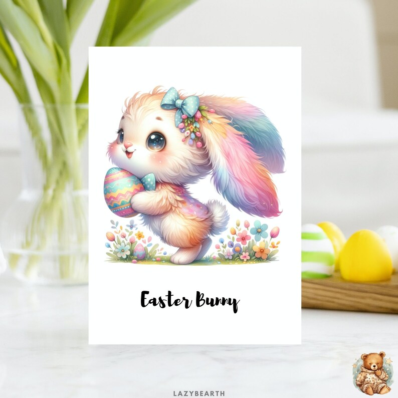 Easter Bunny, 12 Cute Easter Bunny PNG Clipart, Easter Bunny Decor ...