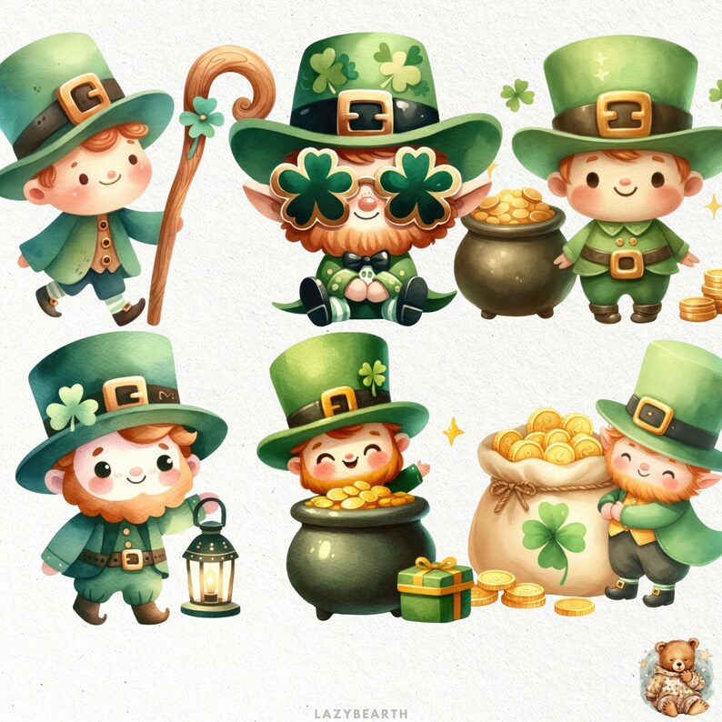 St Patrick Leprechaun, 26 Cute St Patrick Leprechaun PNG Clipart, Cute ...