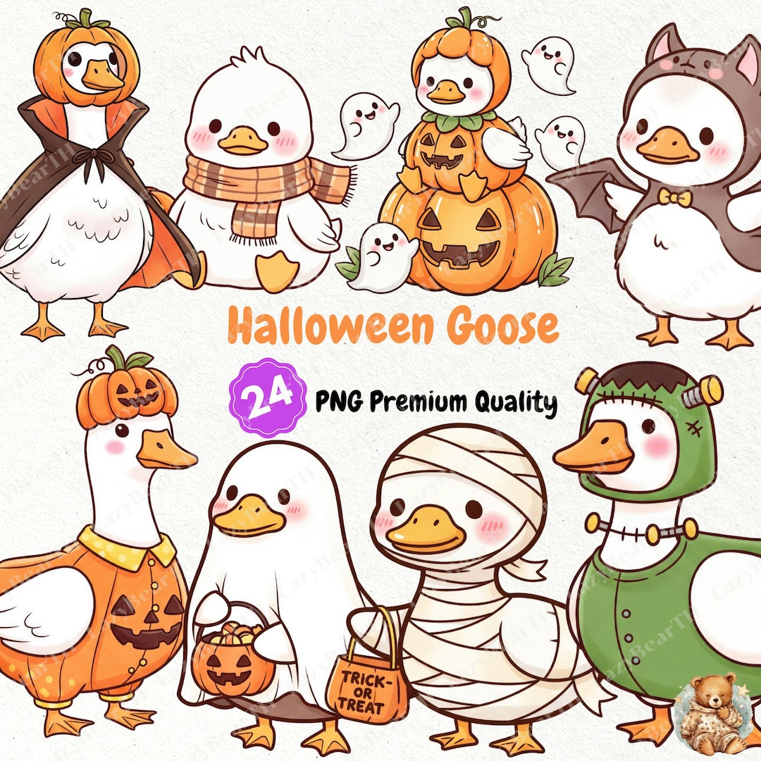 Halloween Goose | 24 Halloween Goose PNG Clipart | Cute Halloween Goose ...