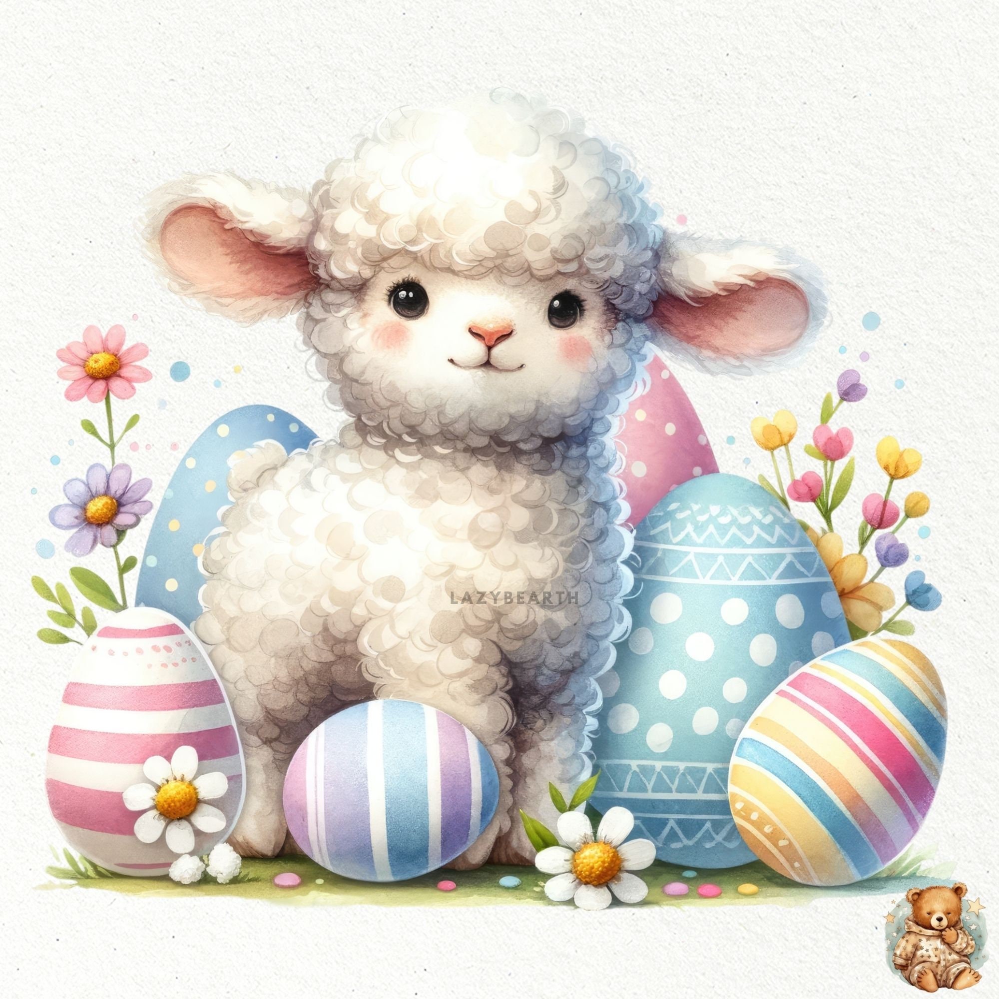 Easter Lamb, 12 Cute Easter Lamb PNG Clipart, Easter Clipart, Easter ...