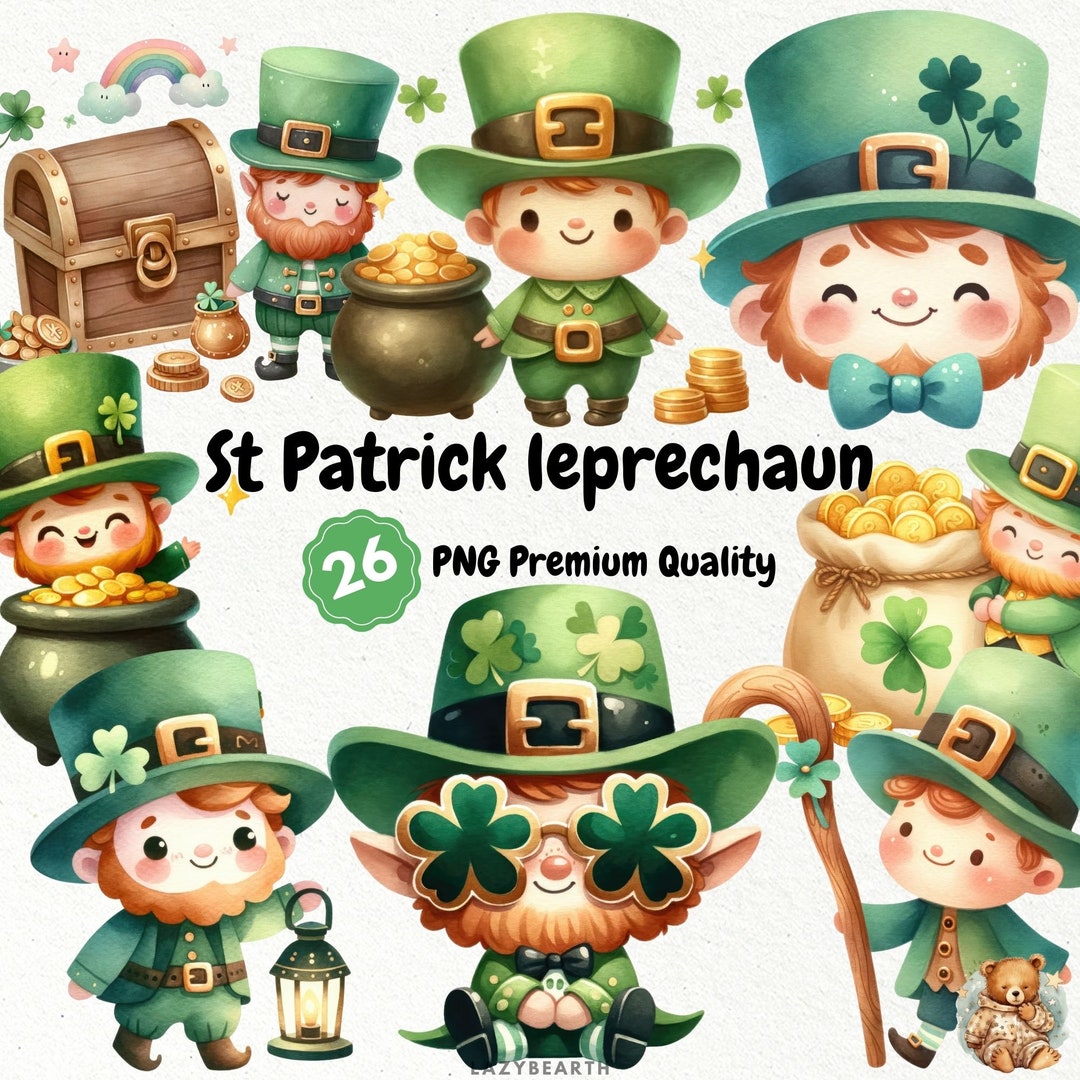 St Patrick Leprechaun, 26 Cute St Patrick Leprechaun PNG Clipart, Cute ...