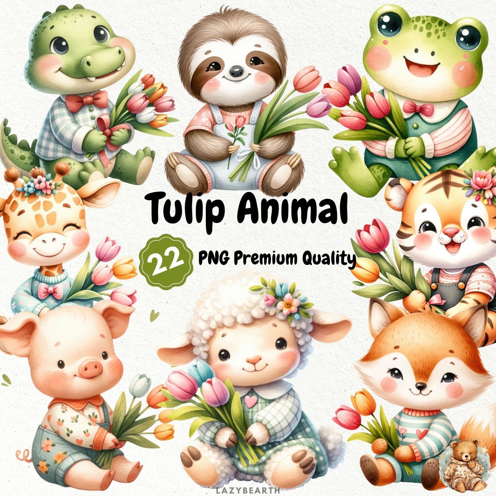 Tulip Animal, 22 Cute Tulip Animal PNG Clipart, Tulip Clipart, Animal ...