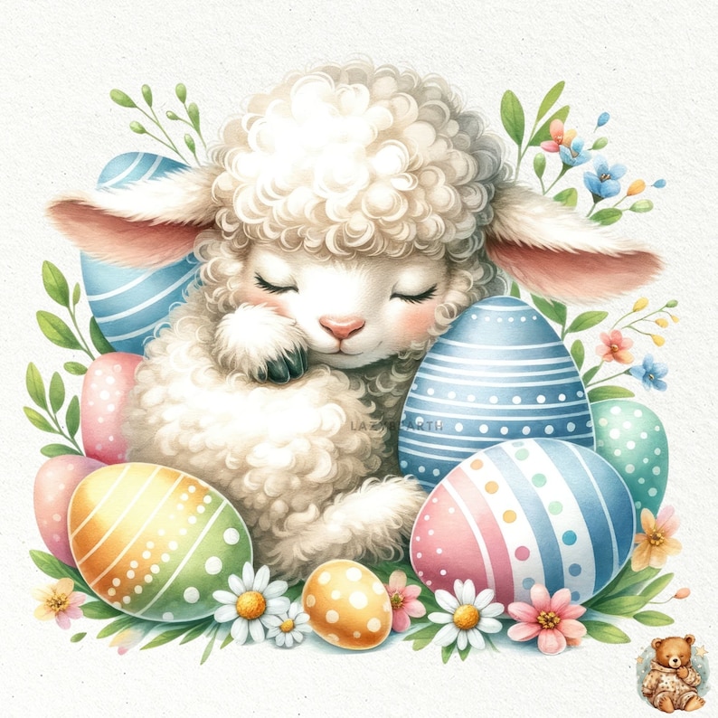 Easter Lamb, 12 Cute Easter Lamb PNG Clipart, Easter Clipart, Easter ...