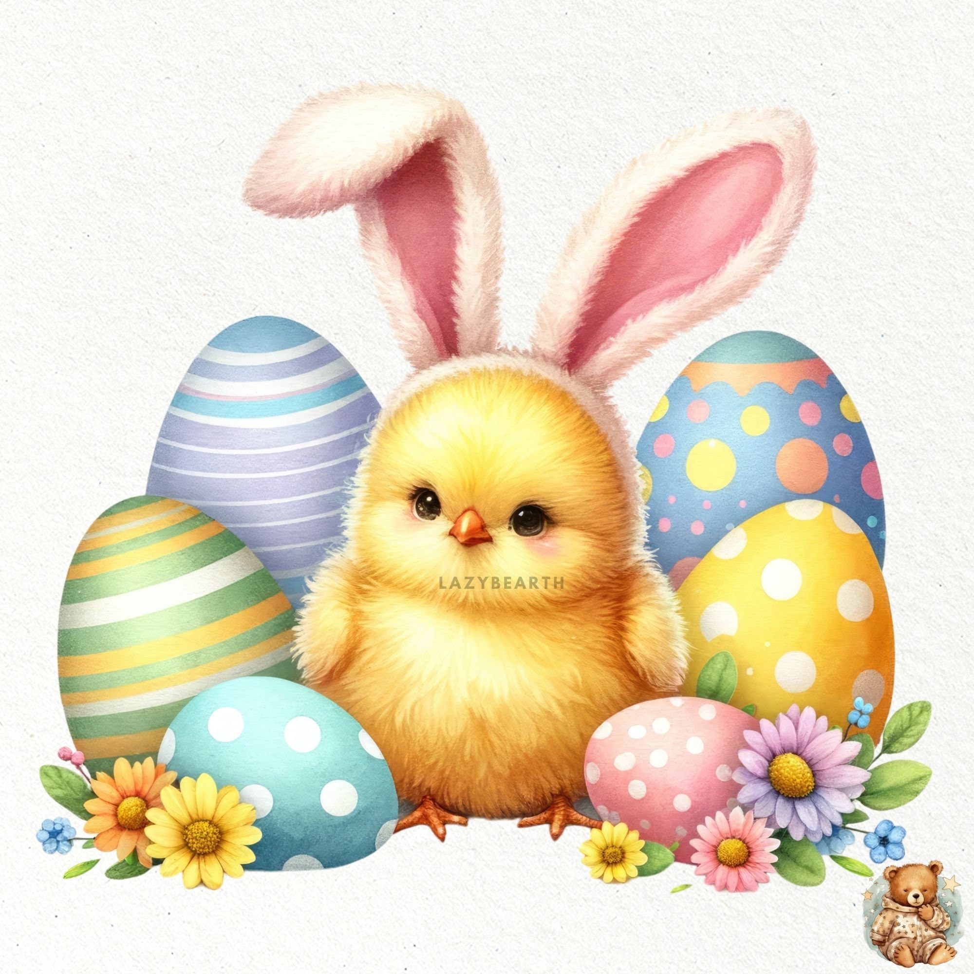 Easter Chick, 12 Cute Easter Chick PNG Clipart, Easter Clipart, Spring ...