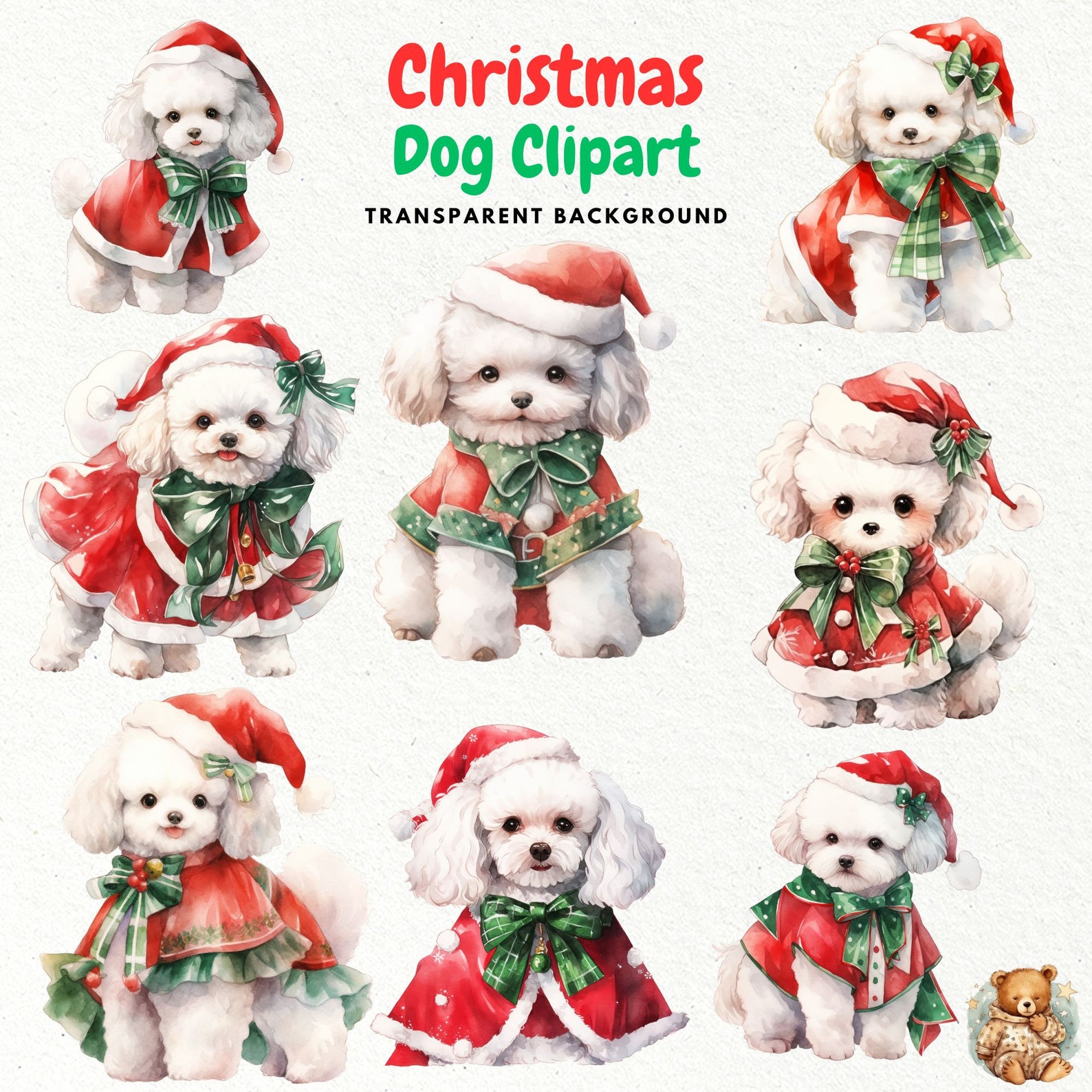 Christmas Dog Clipart, Christmas Dog PNG, Christmas Puppy Clipart ...