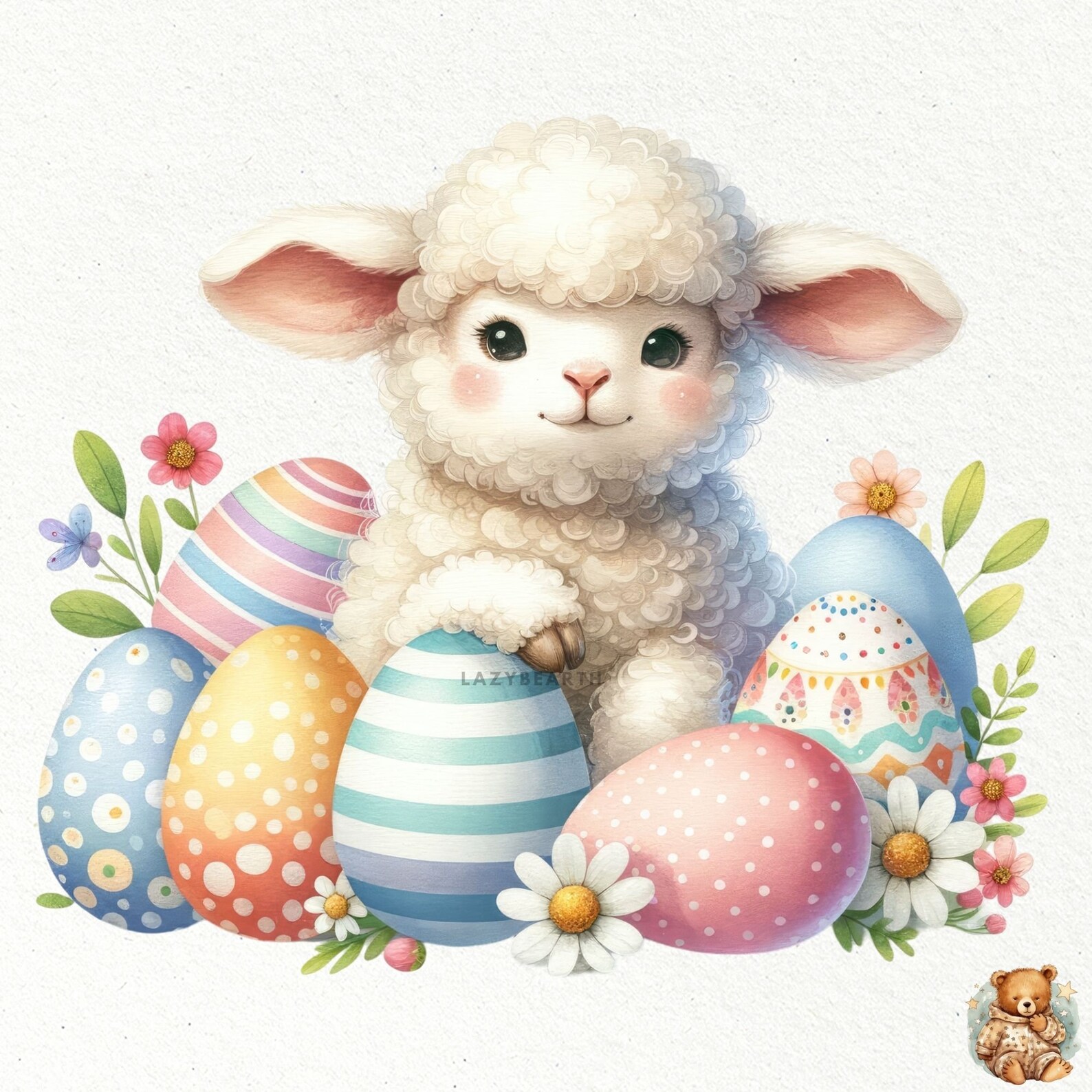 Easter Lamb, 12 Cute Easter Lamb PNG Clipart, Easter Clipart, Easter ...