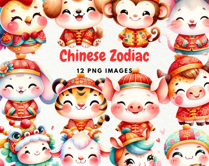 Premium Vector Clipart - Kawaii Chinese Zodiac Clipart - Kawaii Clip ...