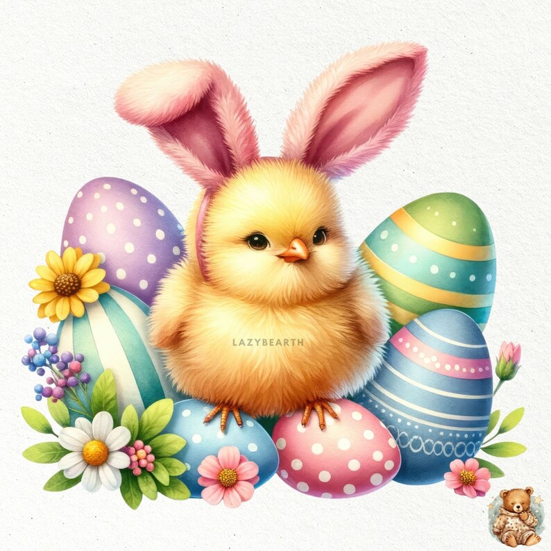 Easter Chick, 12 Cute Easter Chick PNG Clipart, Easter Clipart, Spring ...