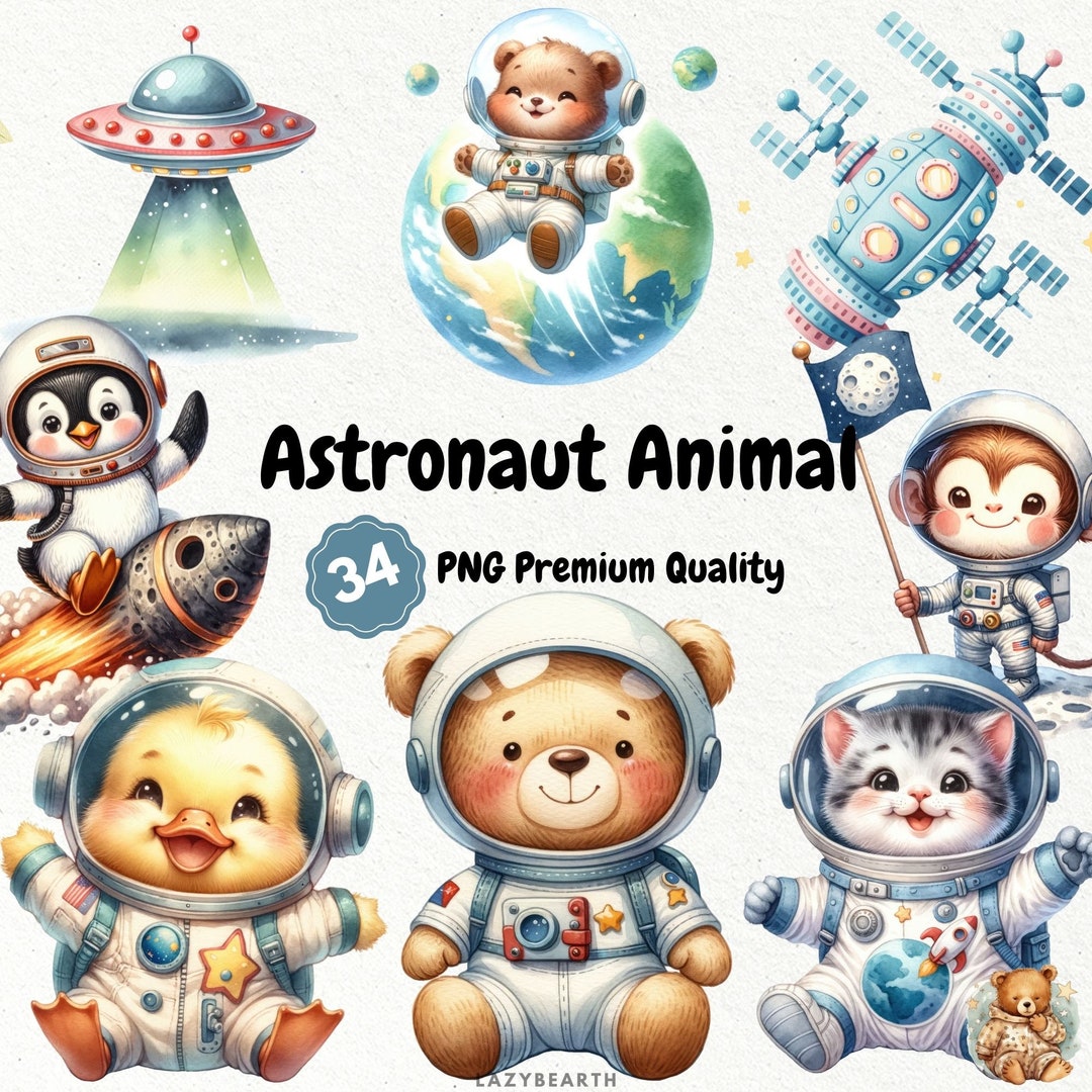 Astronaut Animal, 34 Cute Astronaut Animal PNG Clipart, Astronaut ...