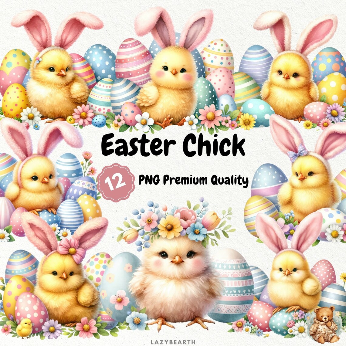 Easter Chick, 12 Cute Easter Chick PNG Clipart, Easter Clipart, Spring ...
