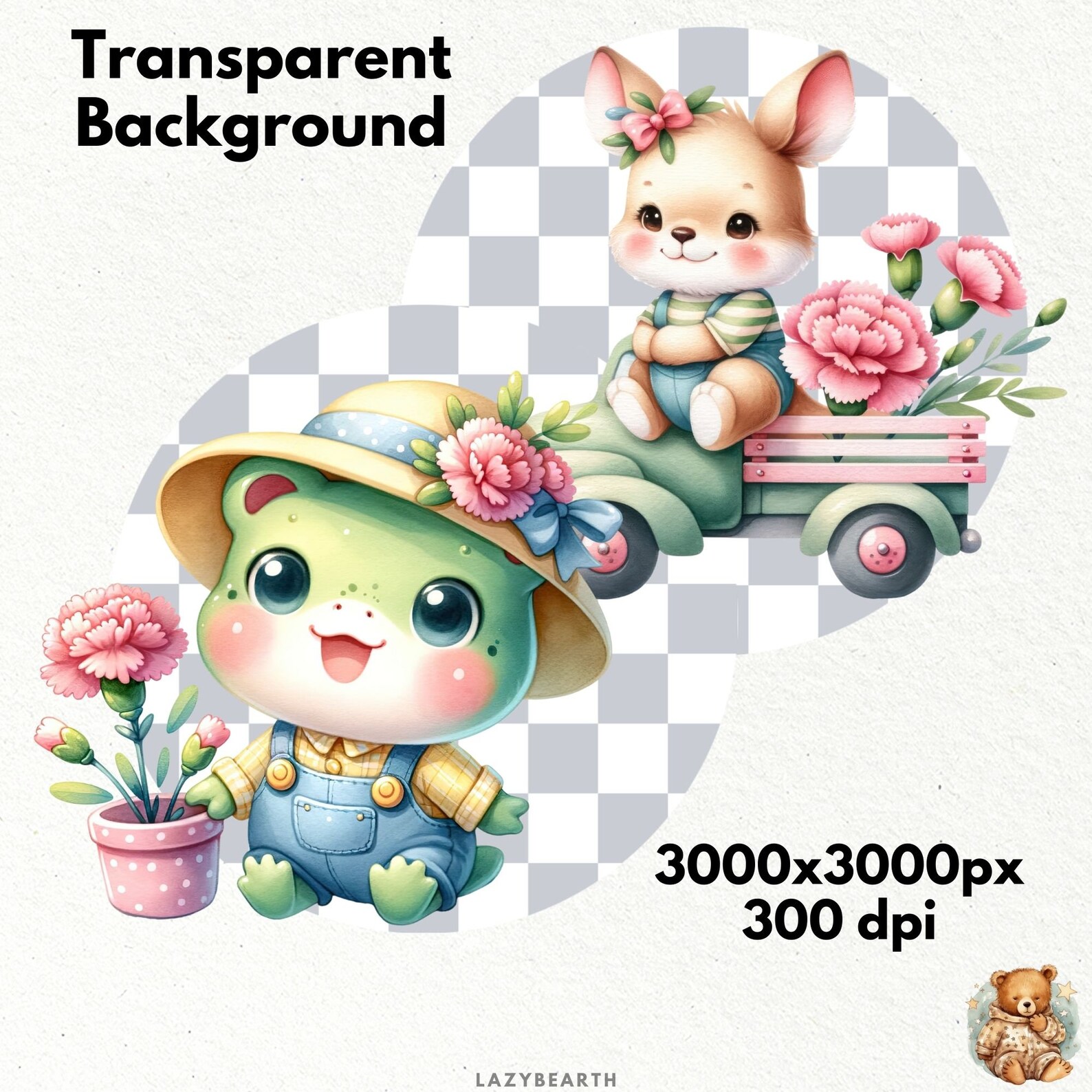 Carnation Animal, 36 Cute Carnation Animal PNG Clipart, Spring Animal ...