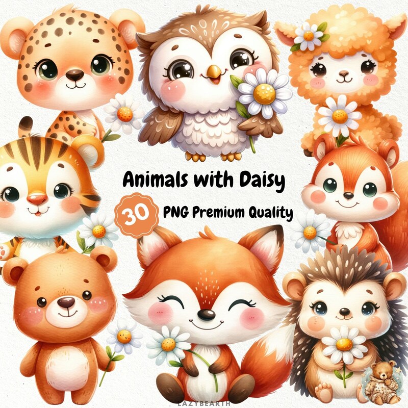 Spring Animals Clipart - Etsy