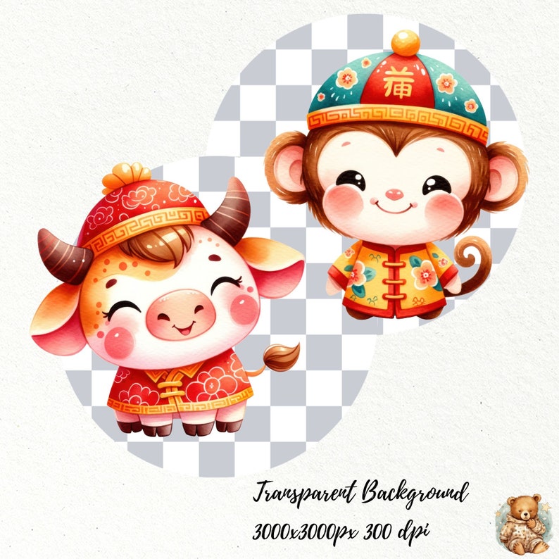 Chinese Zodiac, 12 Chinese Zodiac Clipart, Chinese New Year Clipart ...