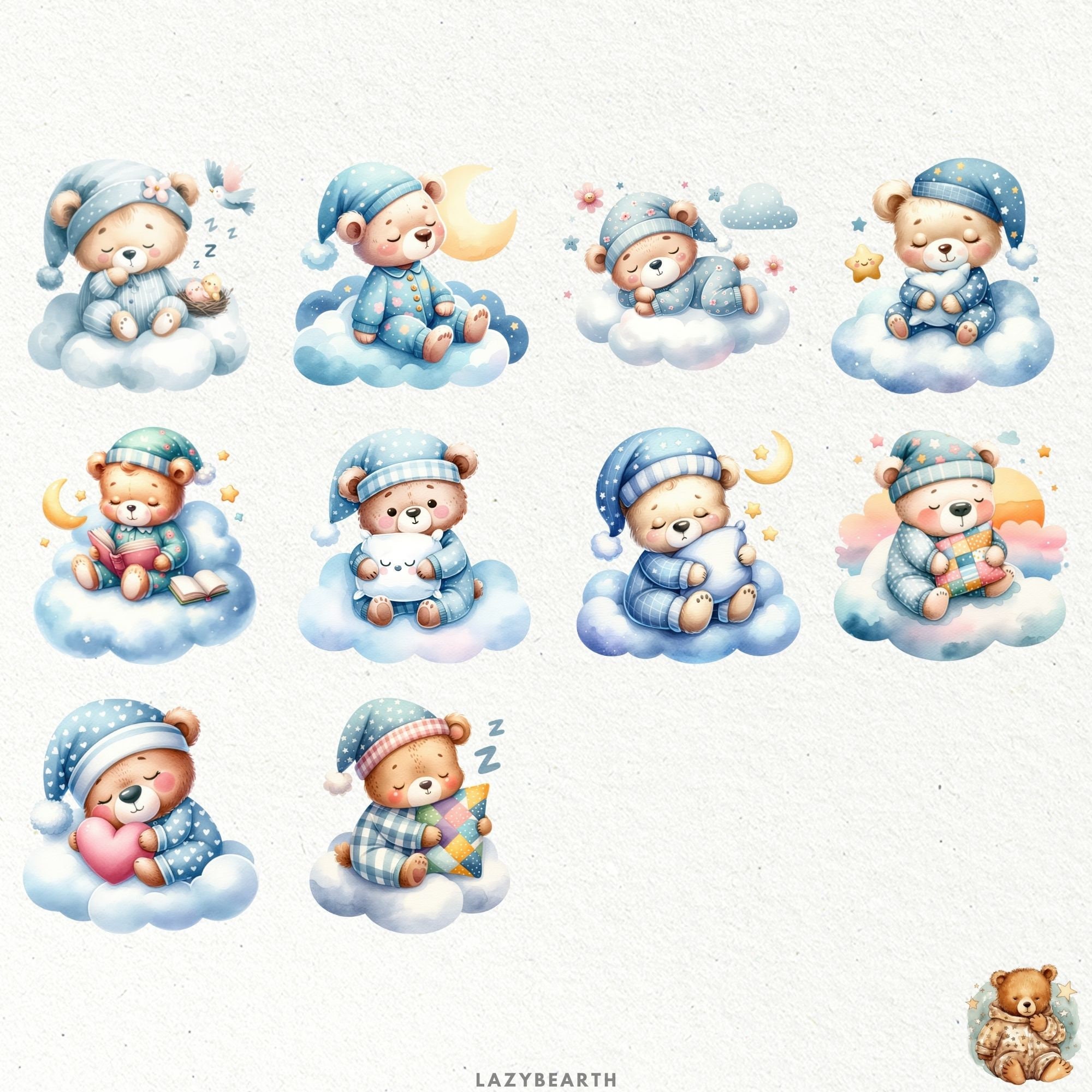 Sleeping Teddy Bear, 22 Cute Blue Sleeping Teddy Bear PNG Clipart, Baby ...