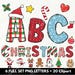 Christmas Doodle Alphabet PNG, 6 Set A-Z Letters, 0-9 Numbers and 20 ...