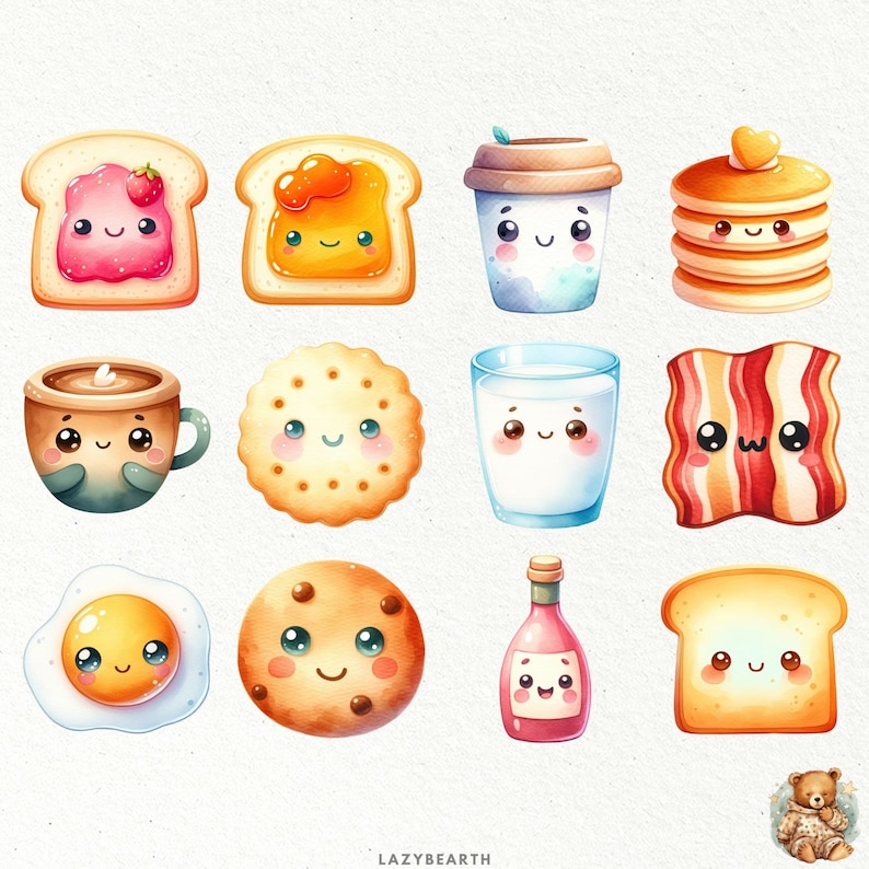 Perfect Match Food, 28 Perfect Match Kawaii Food PNG Clipart, Food Pair ...