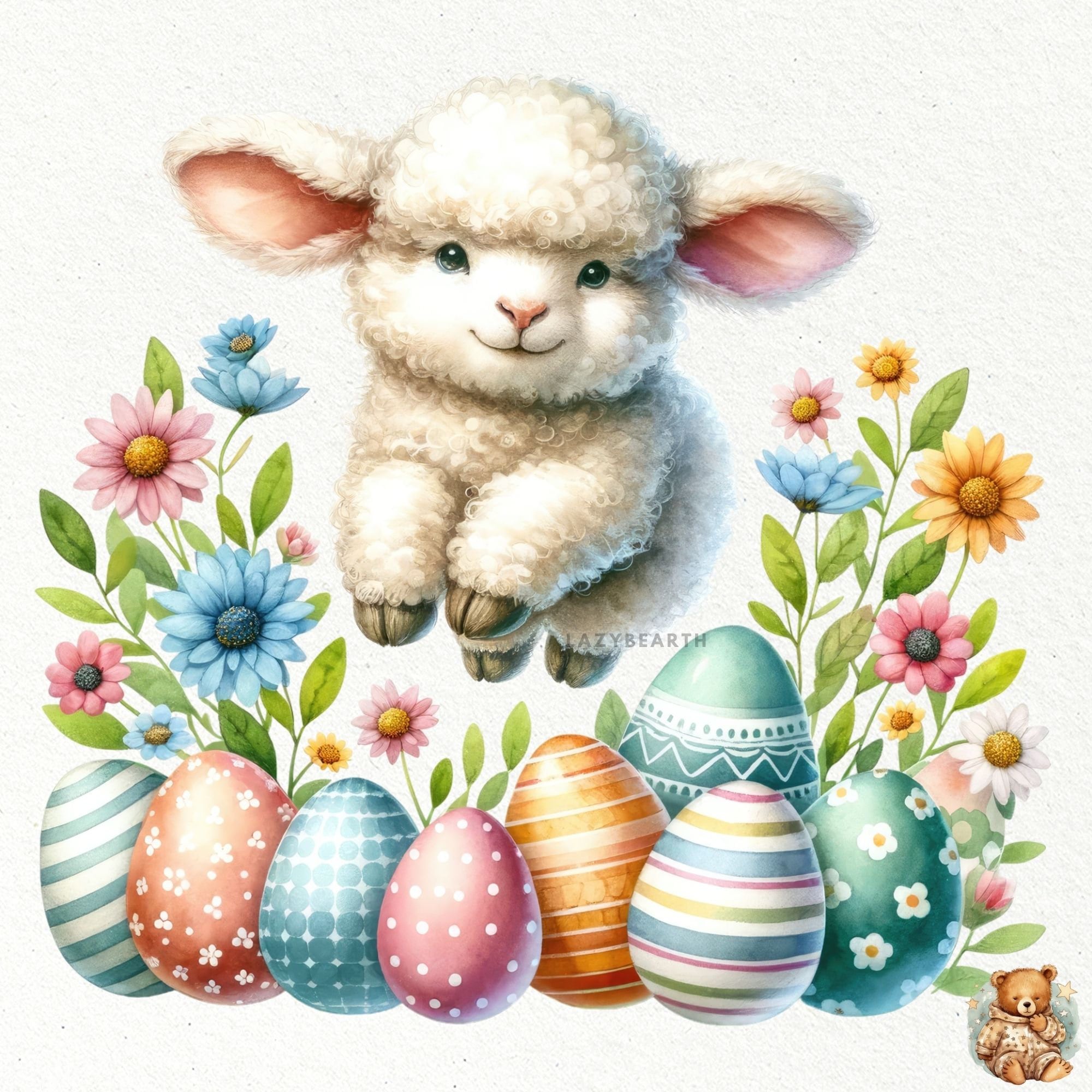 Easter Lamb, 12 Cute Easter Lamb PNG Clipart, Easter Clipart, Easter ...