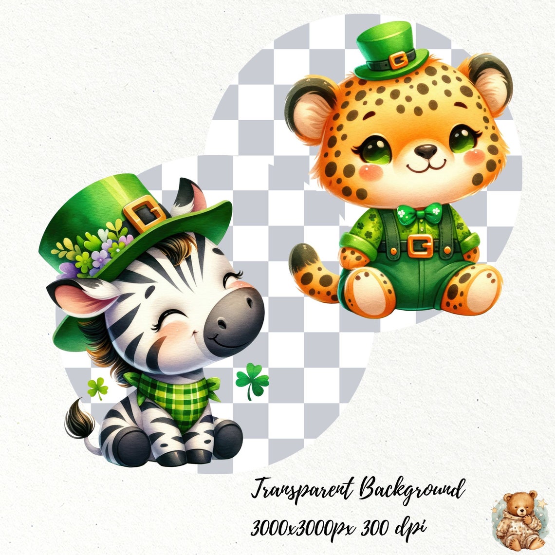 St Patrick Animal, 44 St Patrick Animal PNG, Watercolor St Patricks Day ...