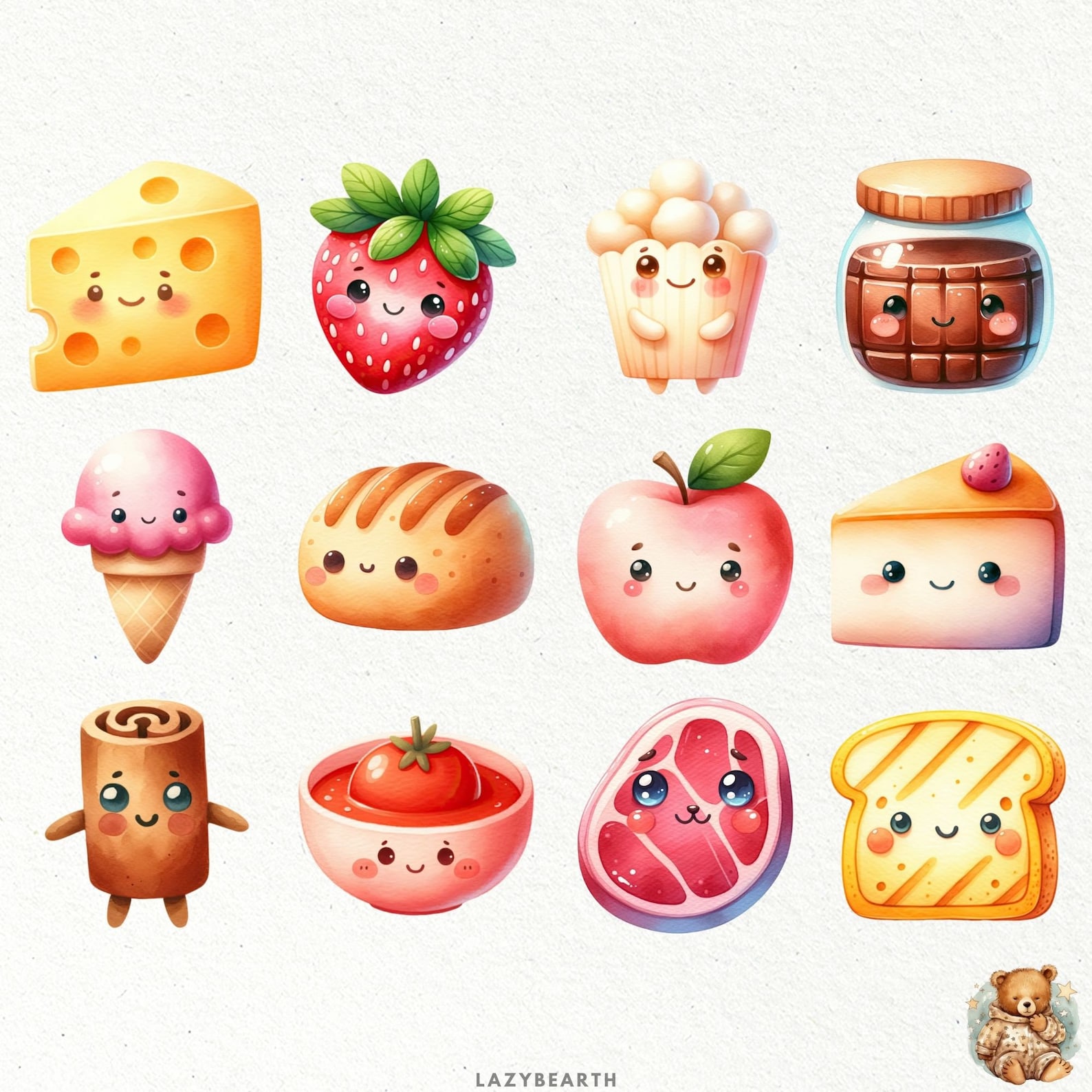 Perfect Match Food, 28 Perfect Match Kawaii Food PNG Clipart, Food Pair ...