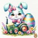 Easter Bunny Tractor, 12 Cute Easter Bunny Tractor PNG Clipart, Spring ...