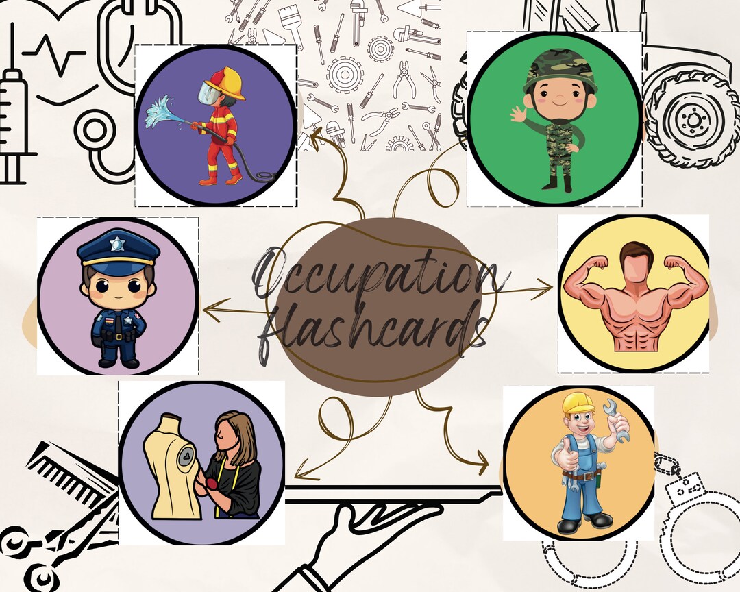 Occupation Flashcards | Professions Flash Cards | Jobs and Tools ...