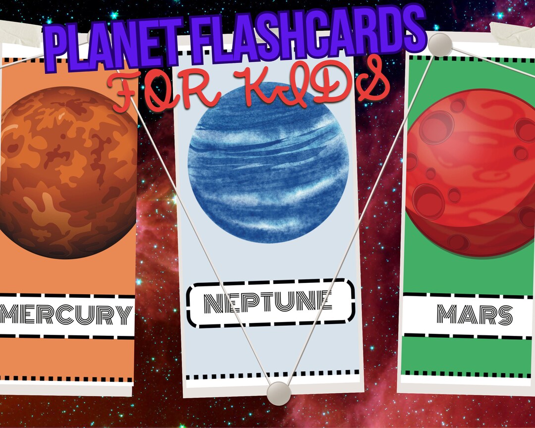Planet Flashcards for Kids | Montessori Solar System Cards Printable ...