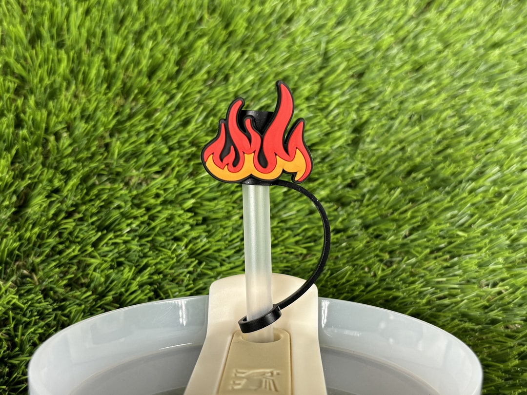 Fire Stanley Straw Cap Fire Flame Straw Topper Fire Gift Stanley ...