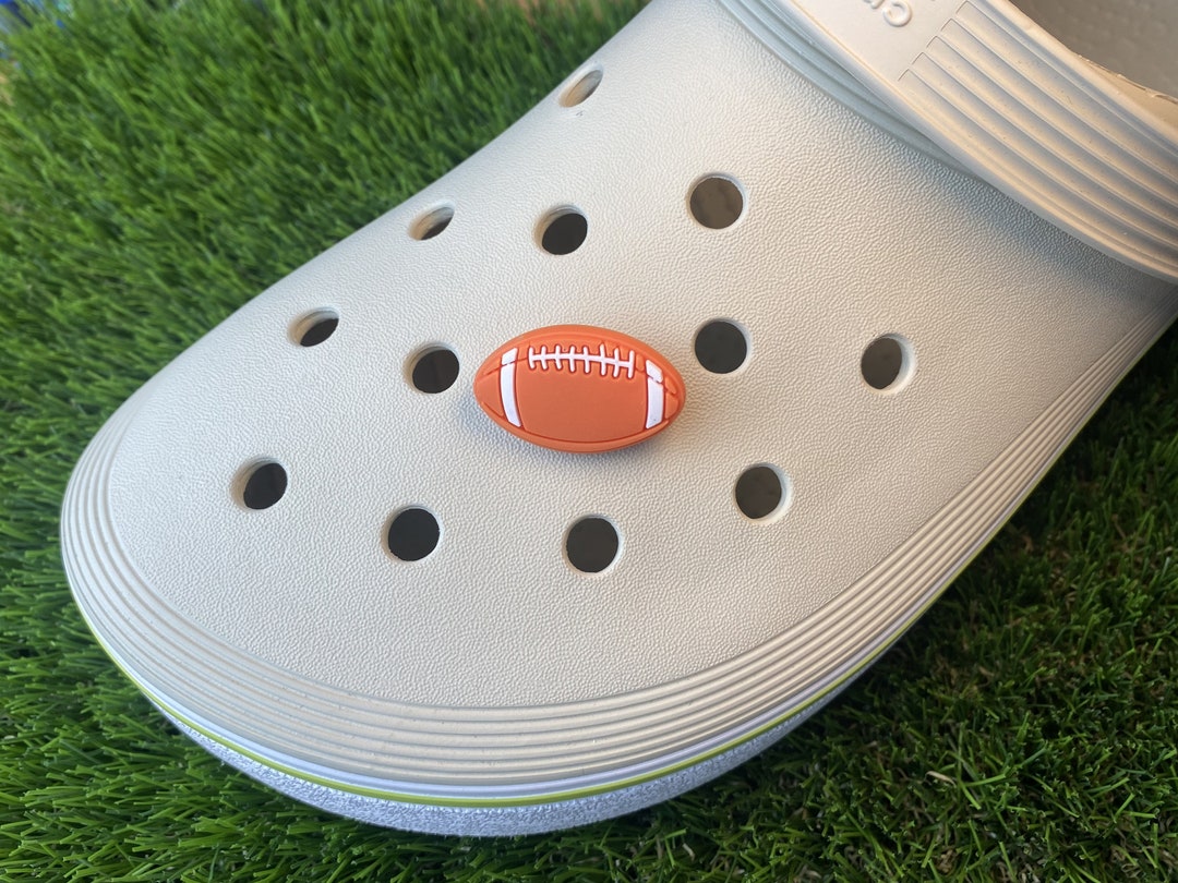 Football Croc Charm Pin Badge Charms Ball Charm Football Charm Clogs ...