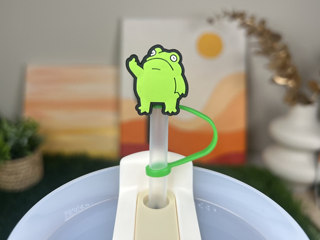 Frog Stanley Straw Cap Meme Frog Straw Topper Meme Frog Stanley Tumbler ...