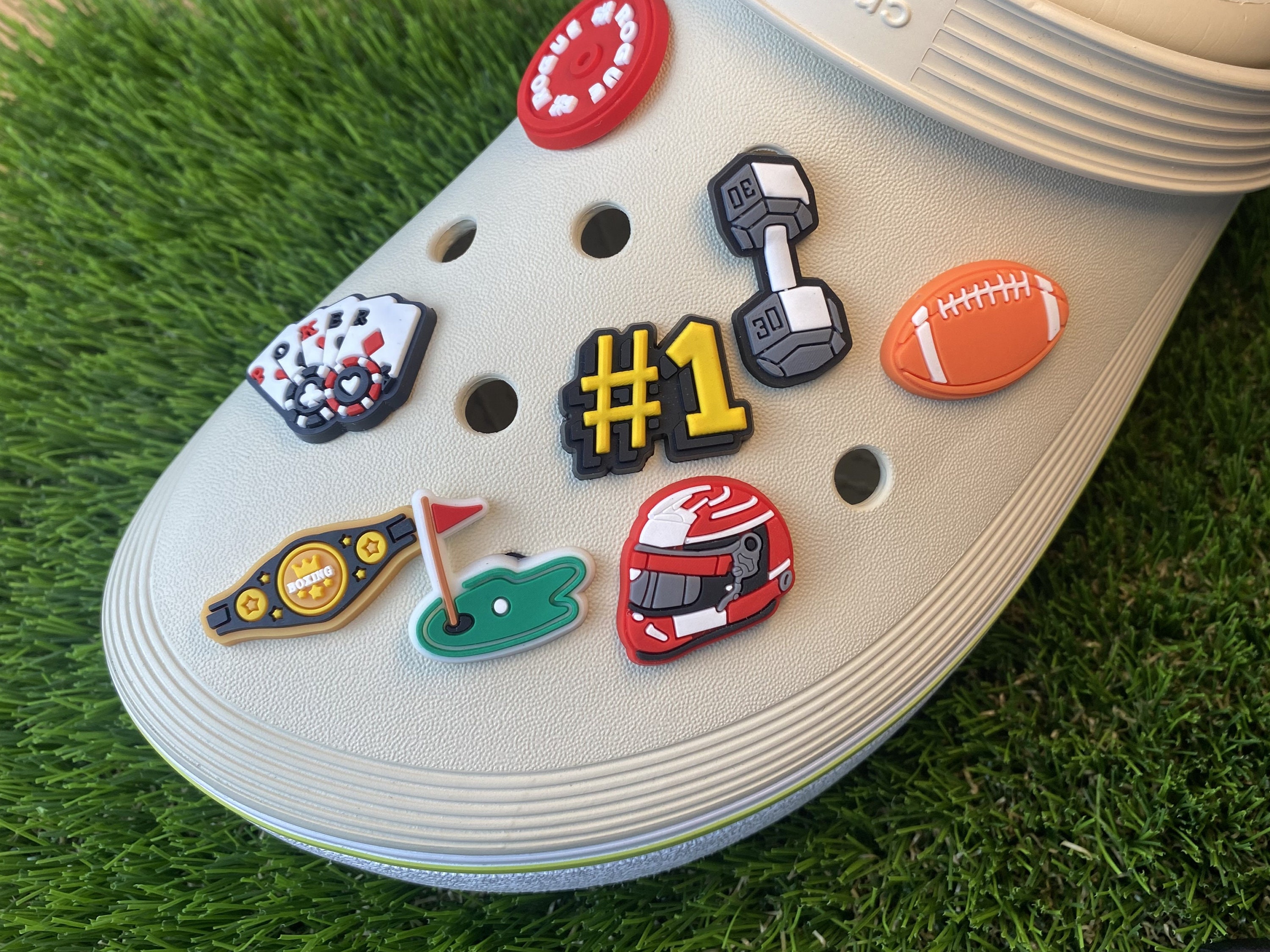 Football Croc Charm Pin Badge Charms Ball Charm Football Charm Clogs ...