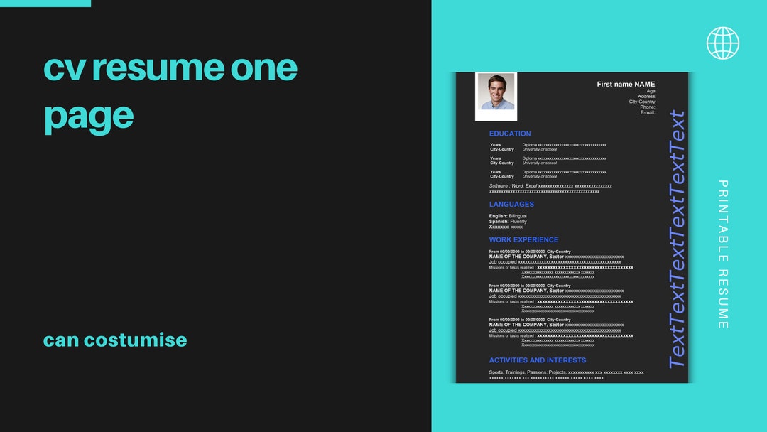 Resume Templates Professional Resumes CV Templates - Etsy
