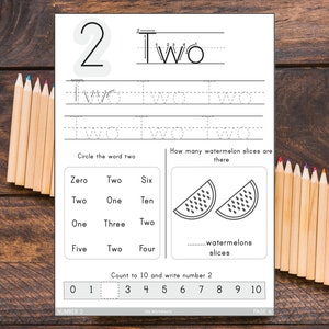 Preschool Numbers Tracing Worksheet, Numbers, Number Worksheets ...