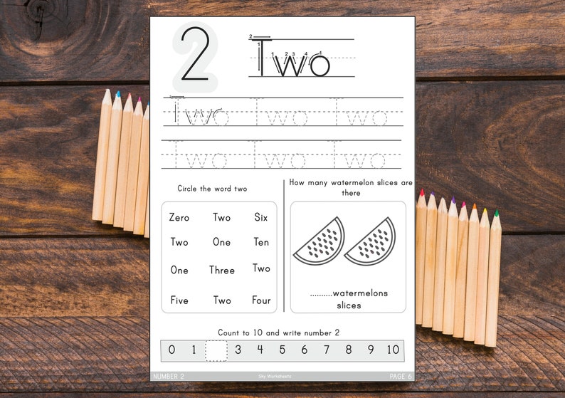 Preschool Numbers Tracing Worksheet, Numbers, Number Worksheets ...