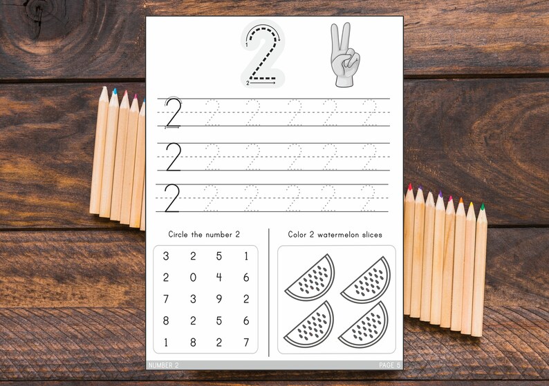 Preschool Numbers Tracing Worksheet, Numbers, Number Worksheets ...