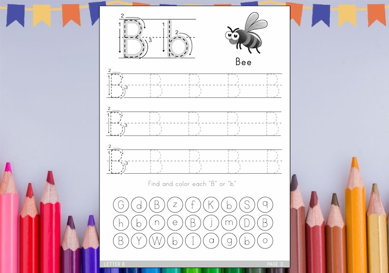 Alphabet Practice Worksheets for Kids - Learn to Write and Trace ...