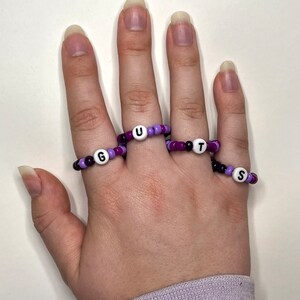GUTS / SOUR Beaded Purple Rings Accessory for Concert - Etsy