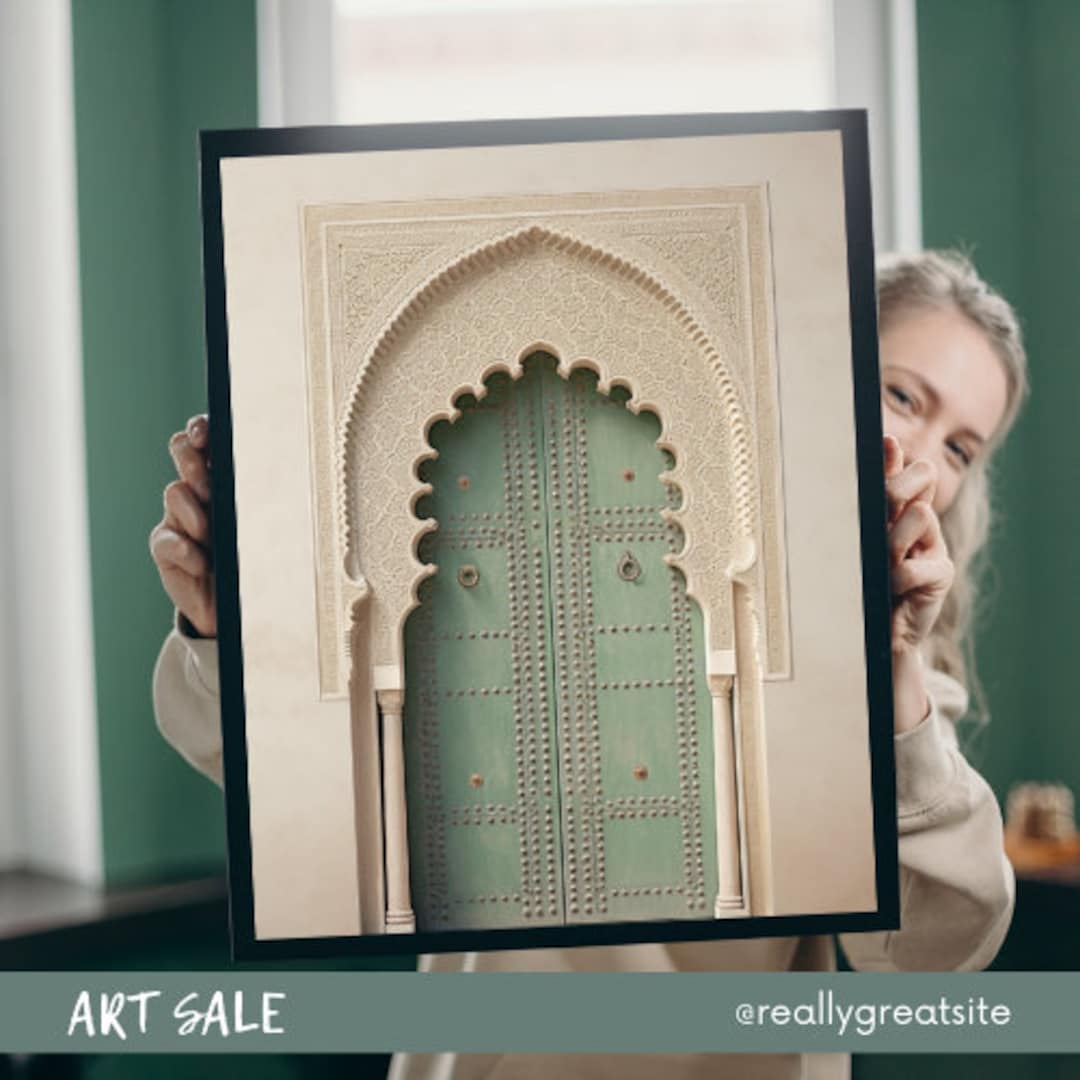Moroccan Wall Art Printable Sage Green Arabic Wall Decor - Etsy
