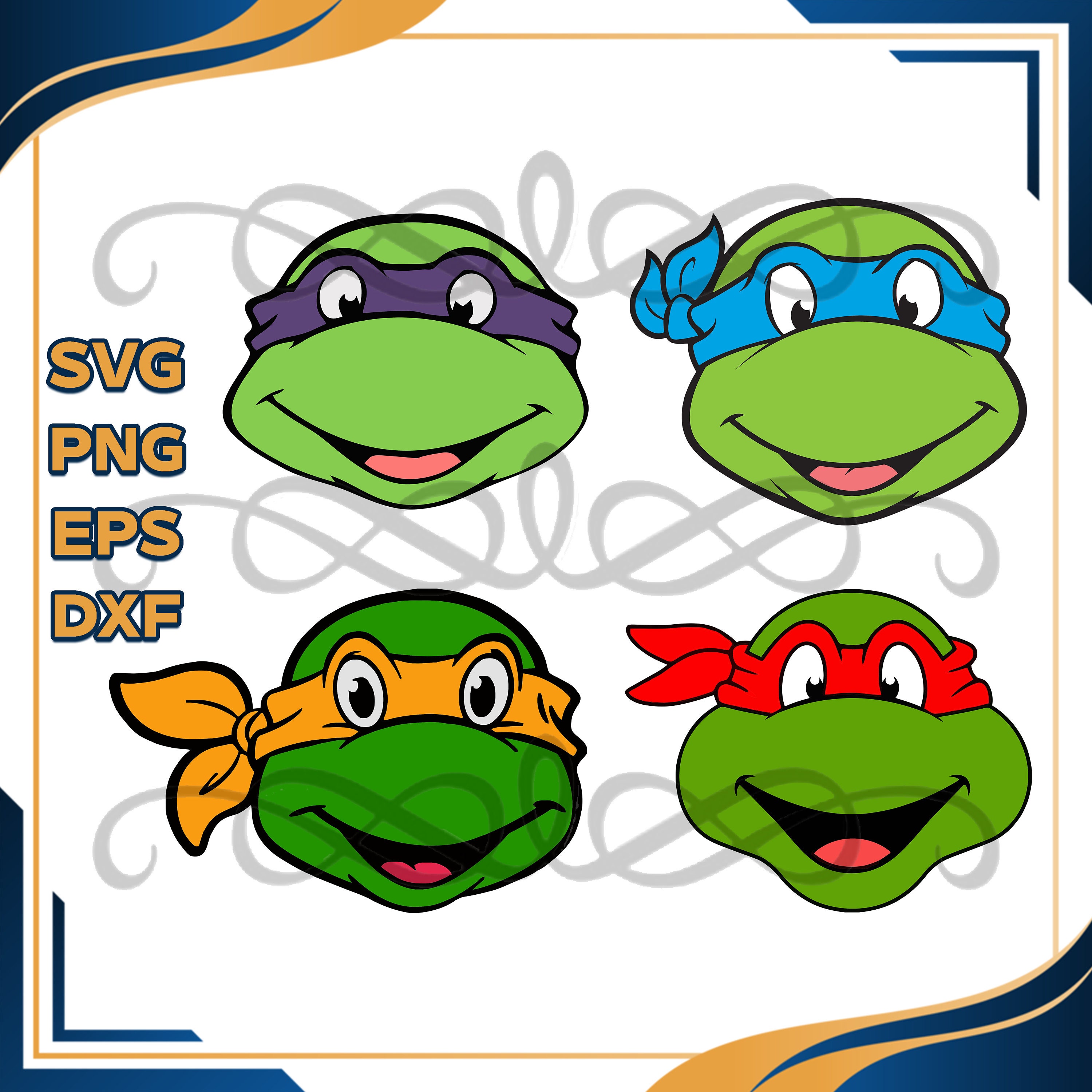 Ninja Turtle Face Clipart