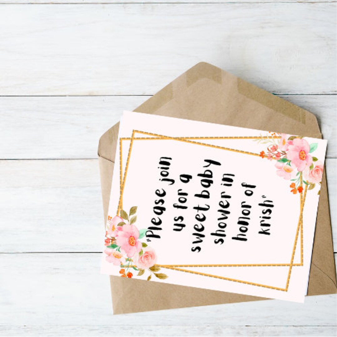 A Personalized Digital Invitation Card With Details. - Etsy