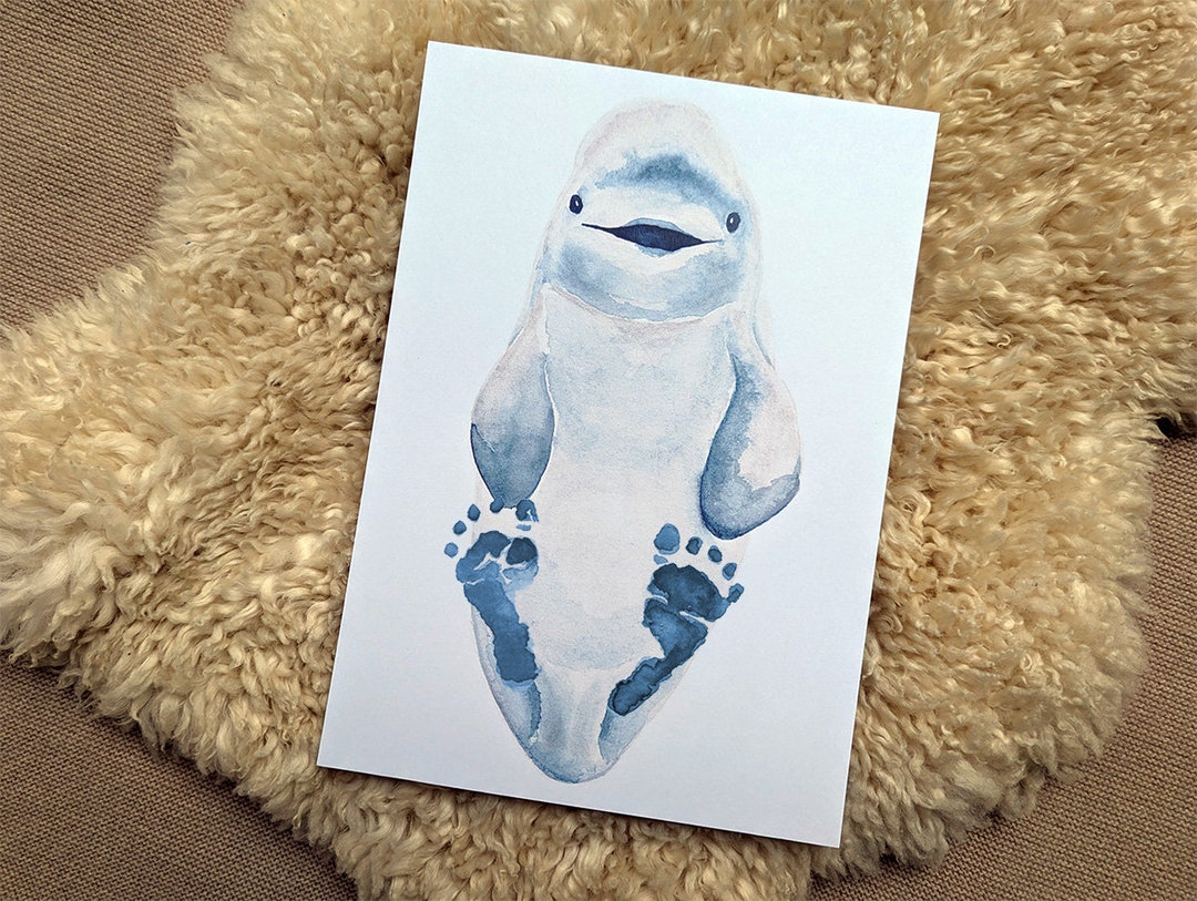Download - Beluga Whale - Art for Baby Footprints - Etsy