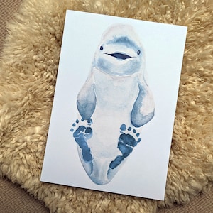 Download - Beluga Whale - Art for Baby Footprints - Etsy