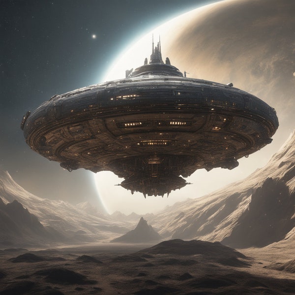 Spaceship Wallpaper - Etsy