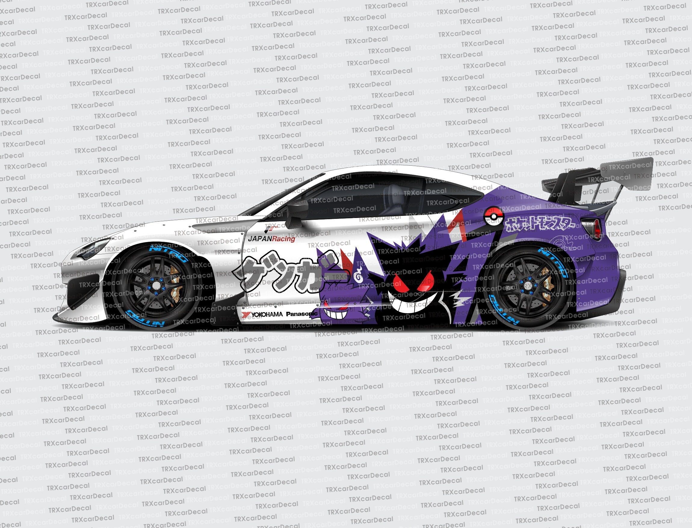 Gengar Pokemon Ghost Characters Anime Car Decals Vinyl Stickers Large ...