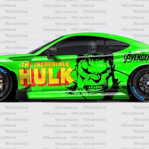 HULK Car Decal, Car Sport Car Any Racing Splash, Large Car Decal, Hood ...