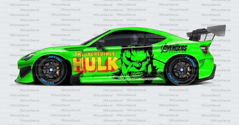 HULK Car Decal, Car Sport Car Any Racing Splash, Large Car Decal, Hood ...