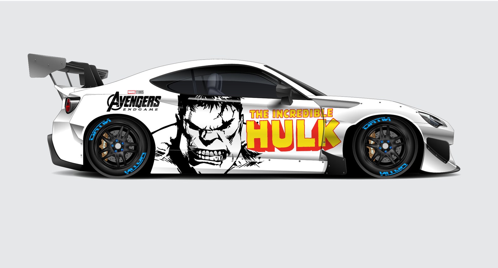 HULK Car Decal, Car Sport Car Any Racing Splash, Large Car Decal, Hood ...