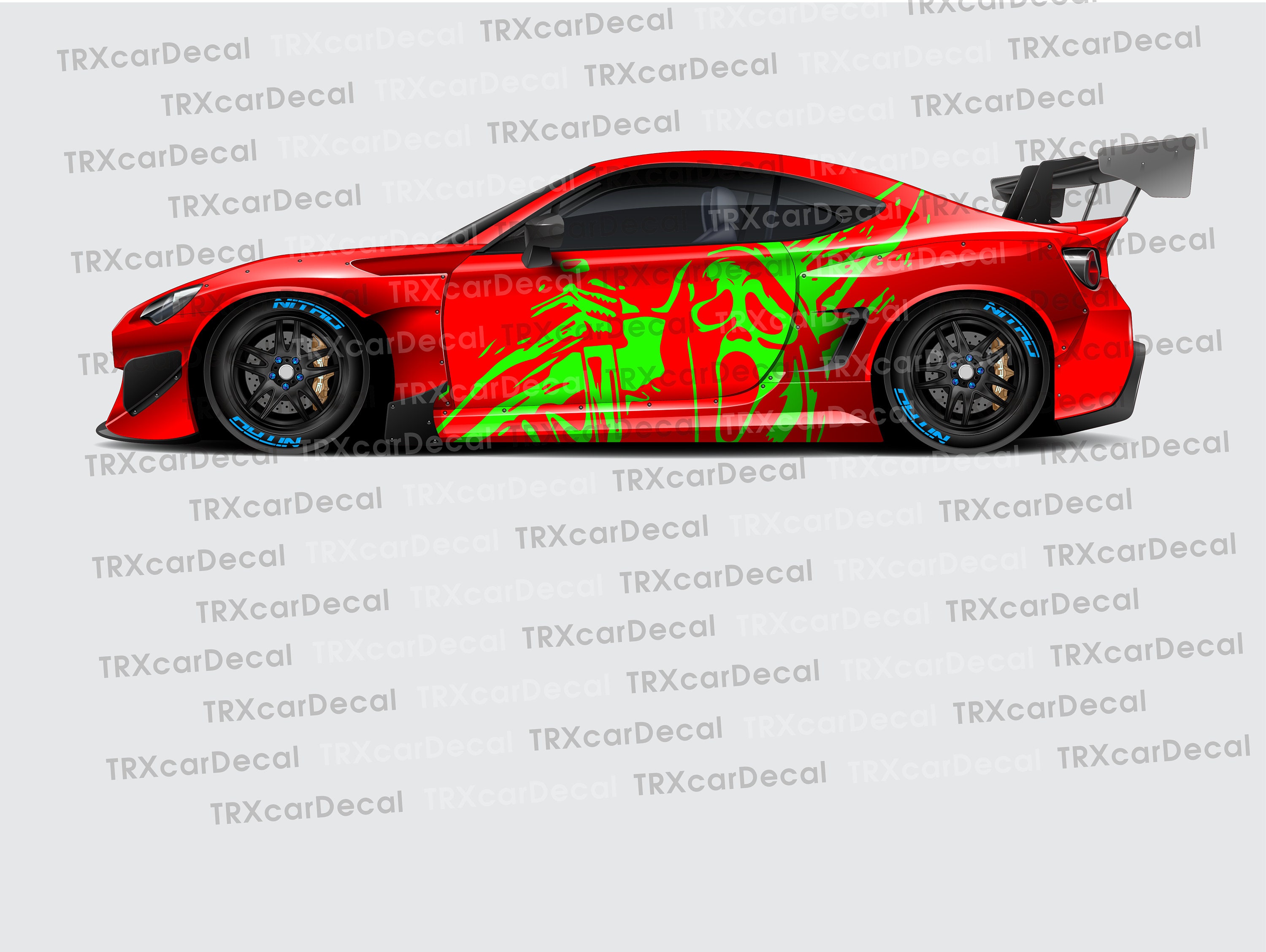 2x Scream Ghost Face Large Car Decal, Hood Door Bed Car Pickup Vehicle ...